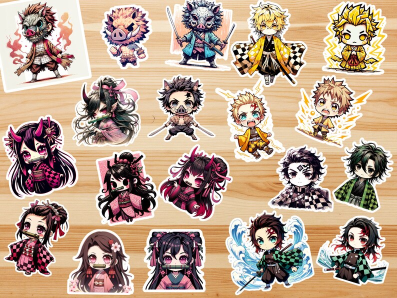 Demon Slayer Vinyl Sticker Pack, Nezuko Stickers, Tanjiro Stickers ...