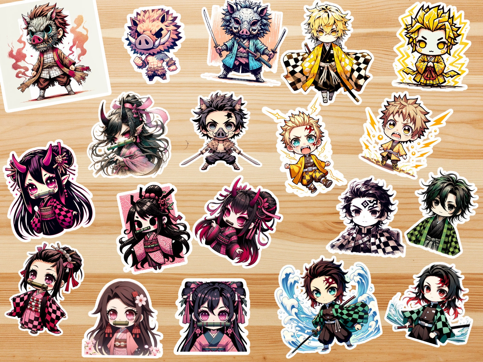 Demon Slayer Vinyl Sticker Pack, Nezuko Stickers, Tanjiro Stickers ...