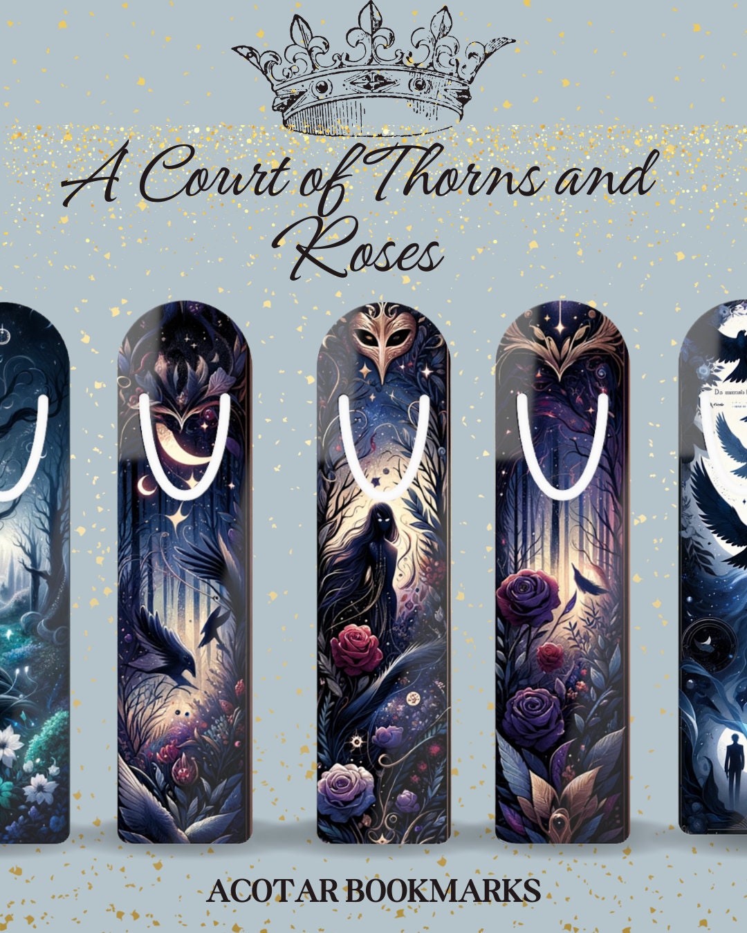 Fantasy Bookmarks, ACOTAR Bookmarks, A Court of Thorns and Roses, Night ...