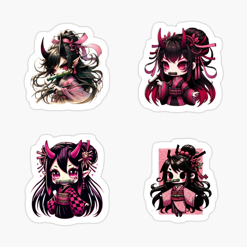 Demon Slayer Vinyl Sticker Pack, Nezuko Stickers, Tanjiro Stickers ...