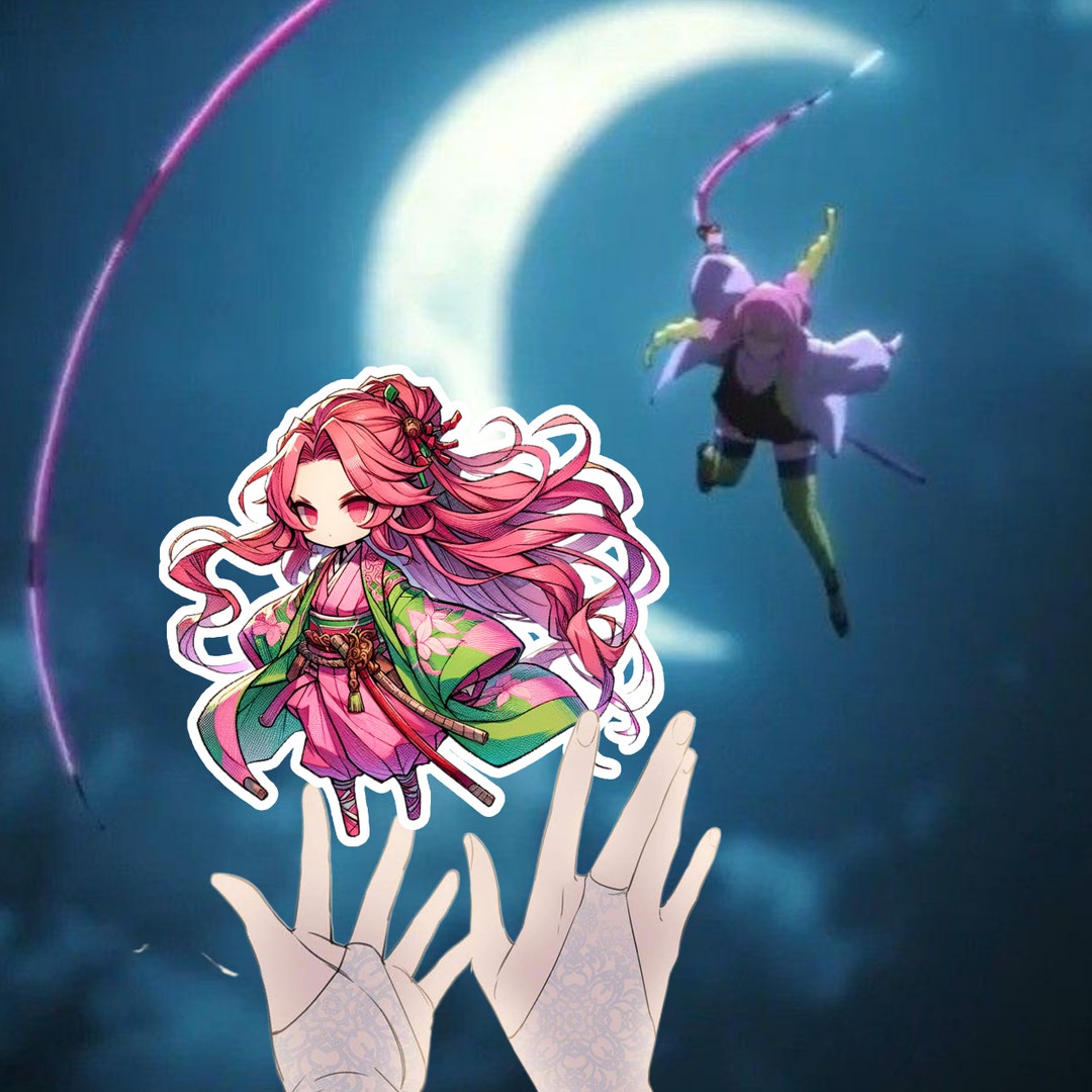 Mitsuri Kanroji Vinyl Sticker, Demon Slayer Stickers, Anime Stickers - Etsy