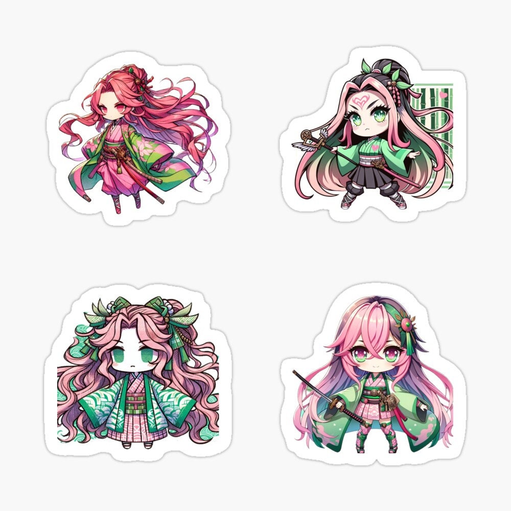 Demon Slayer Vinyl Sticker Pack, Mitsuri Demon Slayer Sticker, Demon ...