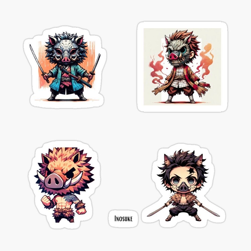 Demon Slayer Vinyl Sticker Pack, Nezuko Stickers, Tanjiro Stickers ...