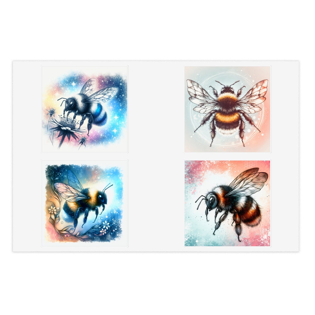 Honeybee Vinyl Sticker Pack, Honeybee Stickers, Bee Stickers, Bumblebee ...