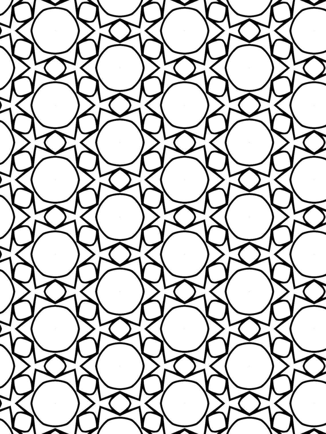 5 Pattern Coloring Pages - Set 1.1 - Etsy