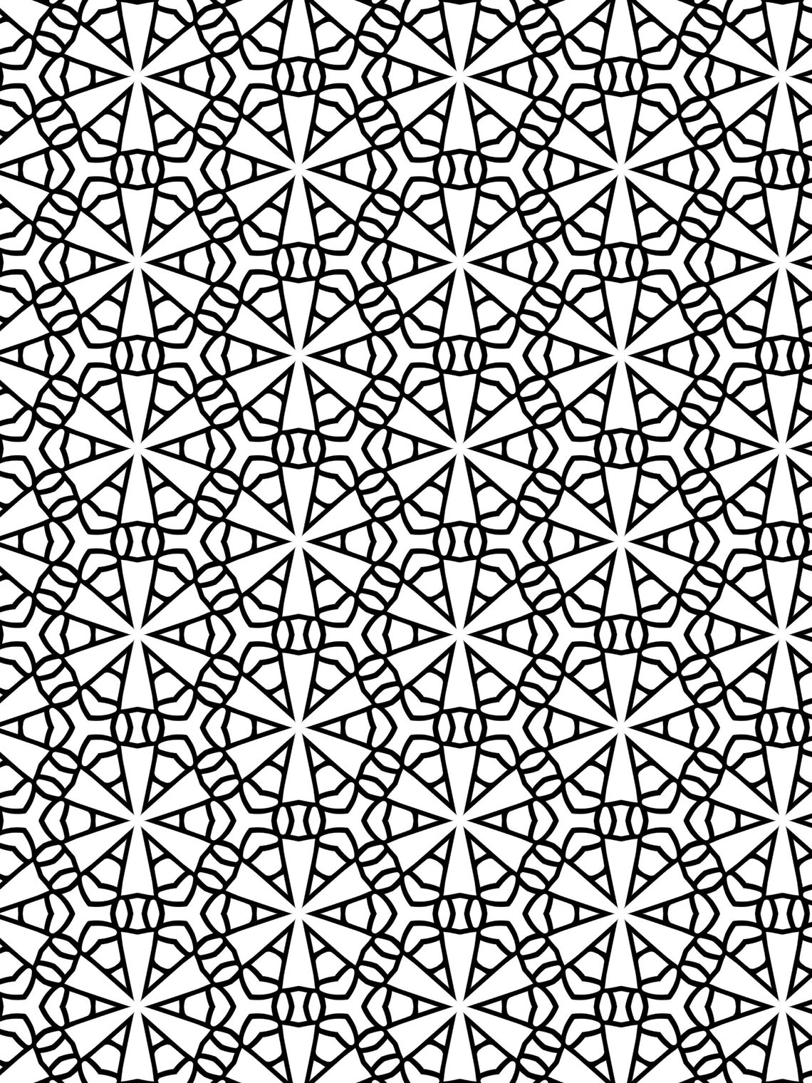 5 Pattern Coloring Pages - Set 1.2 - Etsy
