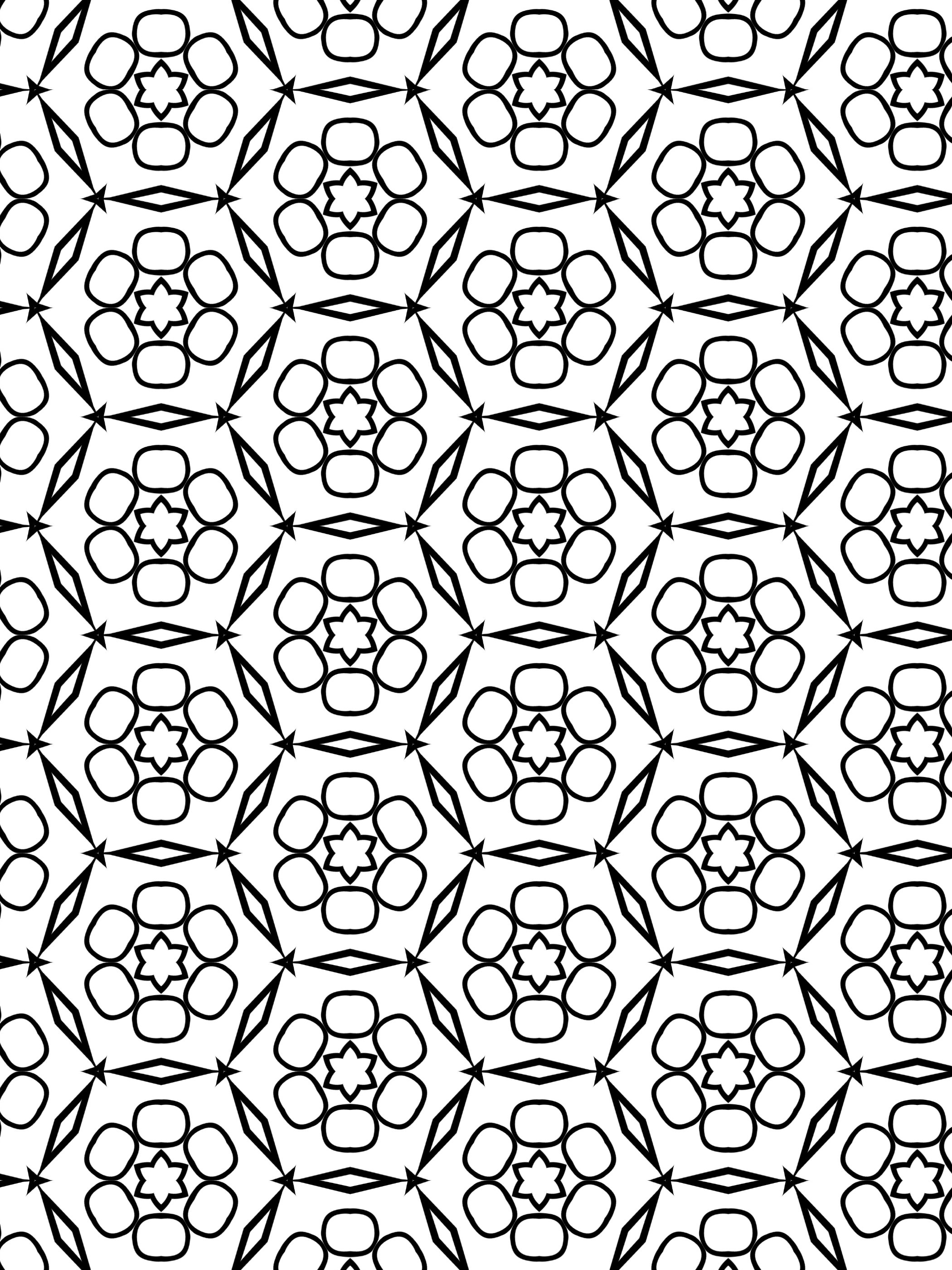 5 Pattern Coloring Pages - Set 1.3 - Etsy