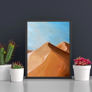 Sahara Morocco Acrylic Painting Canvas on Board Desert Sand Dunes KOJO ...
