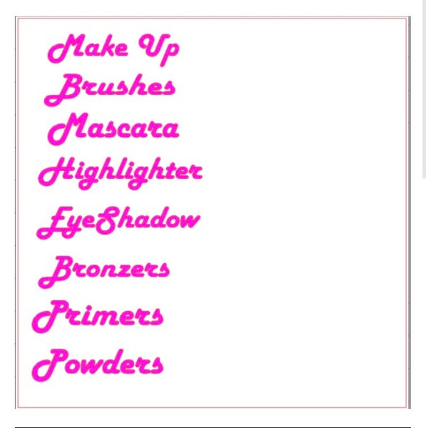 Make up Labels - Etsy