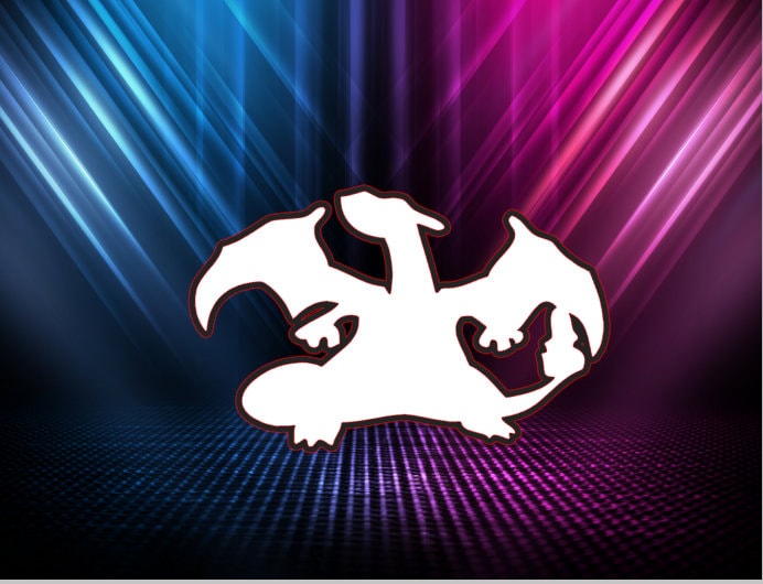 Silueta de Charizard - Etsy México