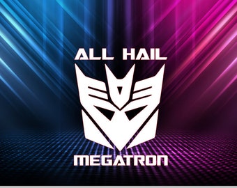 Megatron Vinyl Decal, Megatron Sticker, Megatron Costume, Megatron ...