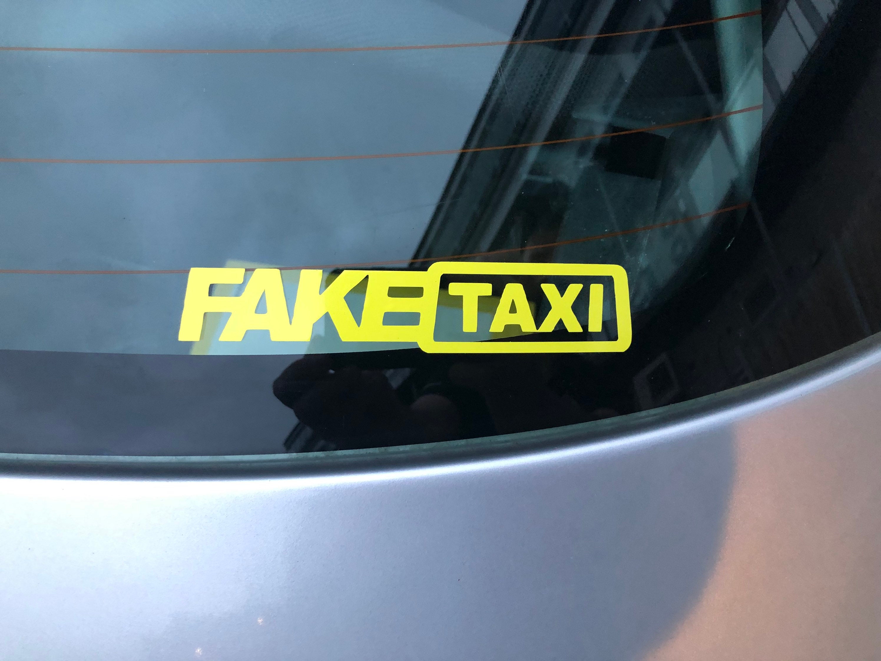 Fake Taxi car Decal | Etsy