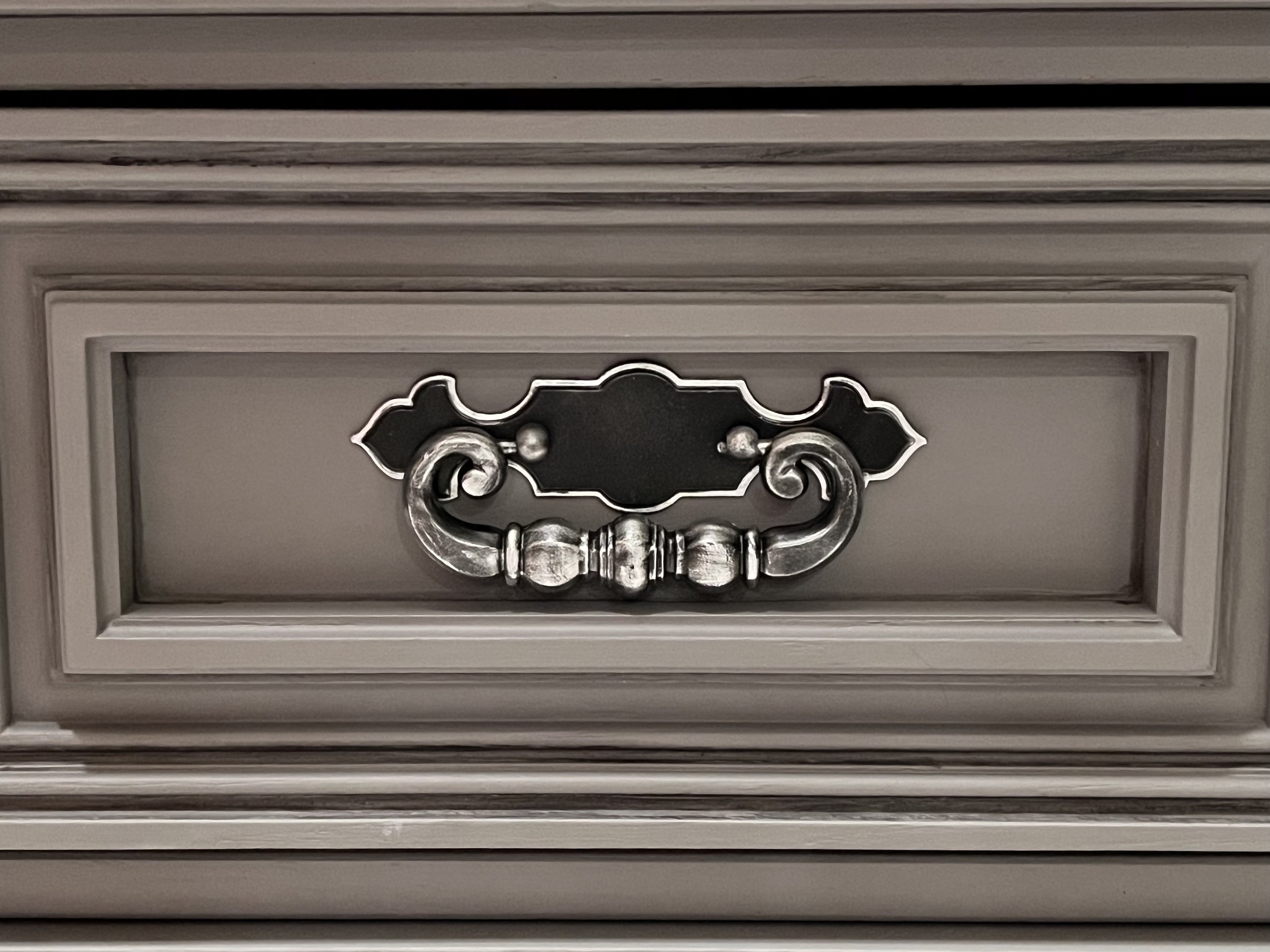 5 Drawer, Upright Dresser, Hand Painted, French Typography, Modern ...