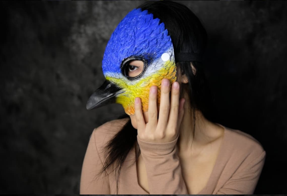 Blue Bird Masquerade Mask Women Mask Ball Party Mask | Etsy