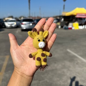 Giraffe Keychain/ Crochet Keychain/cute Amigurumi Keychain Handmade - Etsy