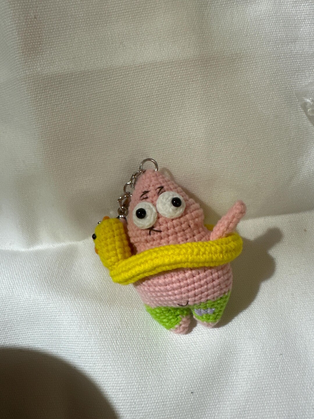 Swimming Patrick Keychain/ Crochet Keychain/cute Amigurumi Keychain ...