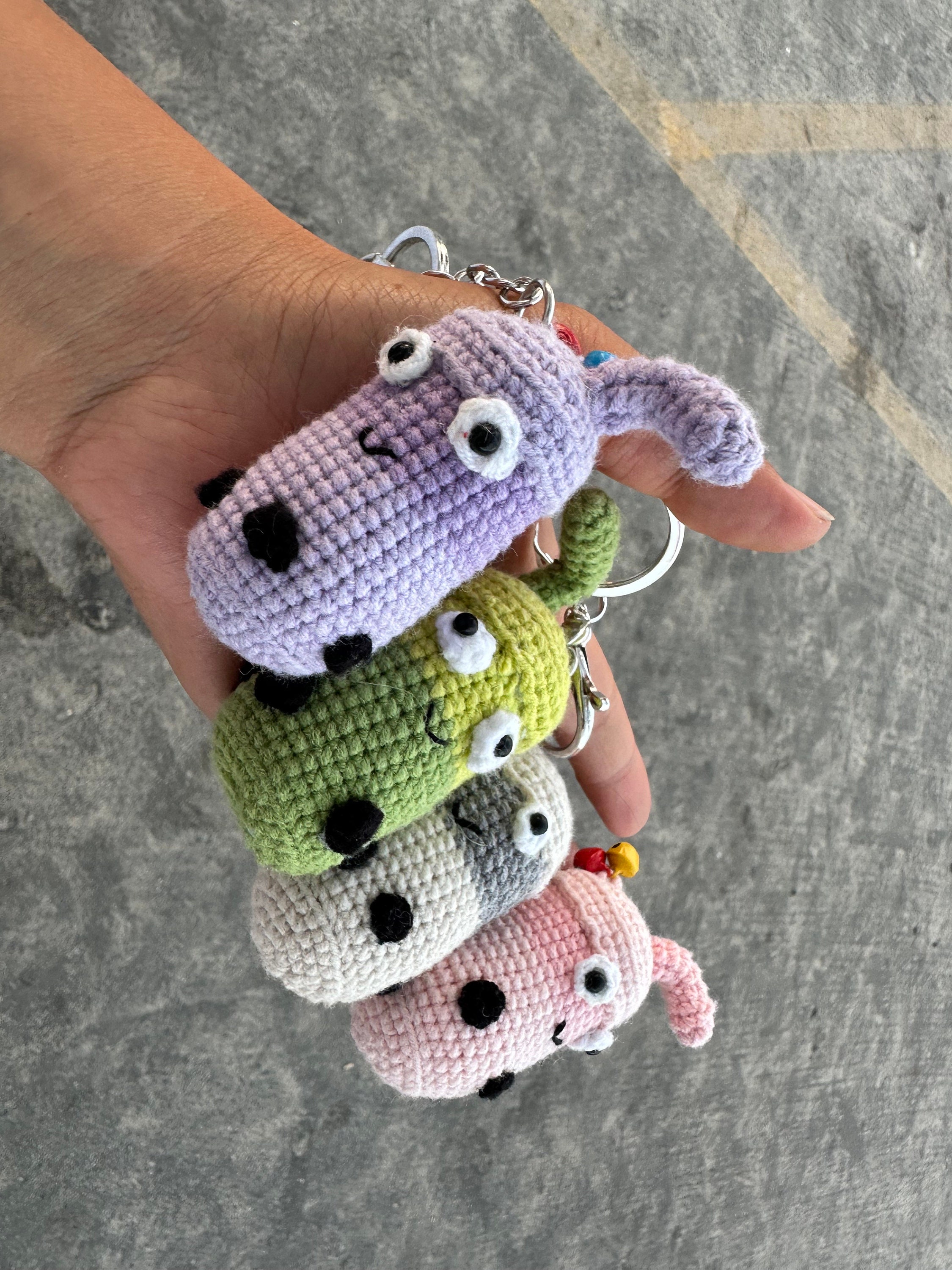 Taro Boba Tea Keychain/ Crochet Keychain/cute Amigurumi Keychain ...
