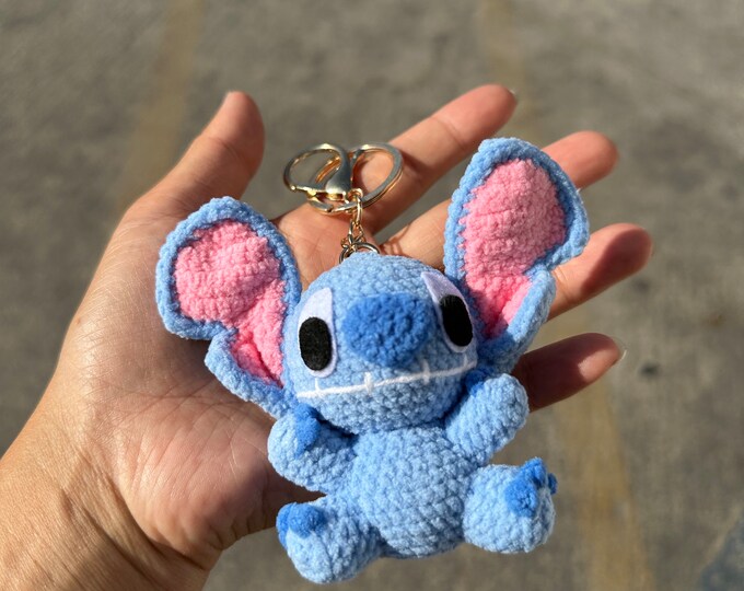 Blue Stitch Keychain/ Crochet Keychain /handmade - Etsy