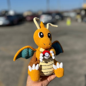 Shiny Dragonite Keychain/ Crochet Keychain/cute Keychain Handmade - Etsy