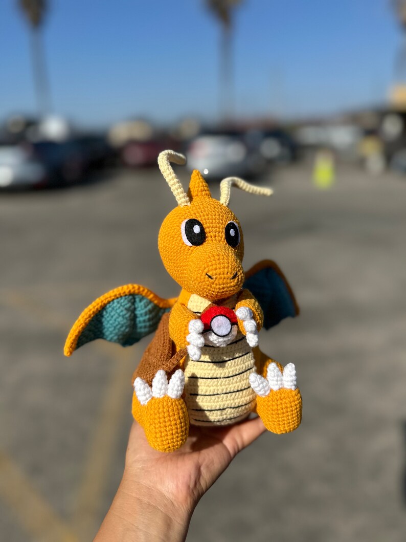 Shiny Dragonite Keychain/ Crochet Keychain/cute Keychain Handmade - Etsy