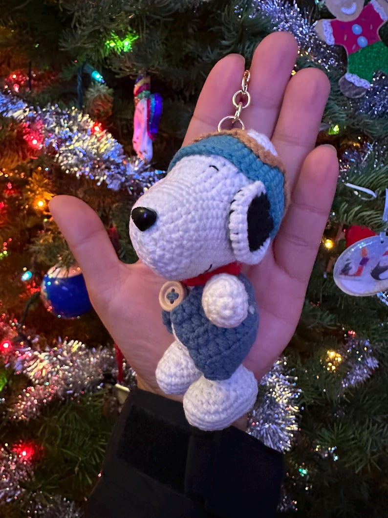 Pilot Snoopy Keychain/ Crochet Keychain/cute Amigurumi Keychain ...