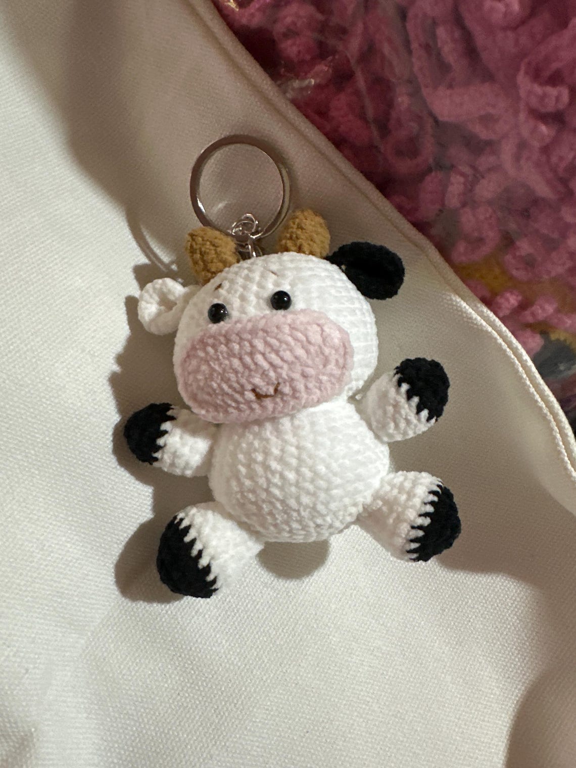 Cute Cow Keychain/ Crochet Keychain/cute Amigurumi Keychain Handmade - Etsy