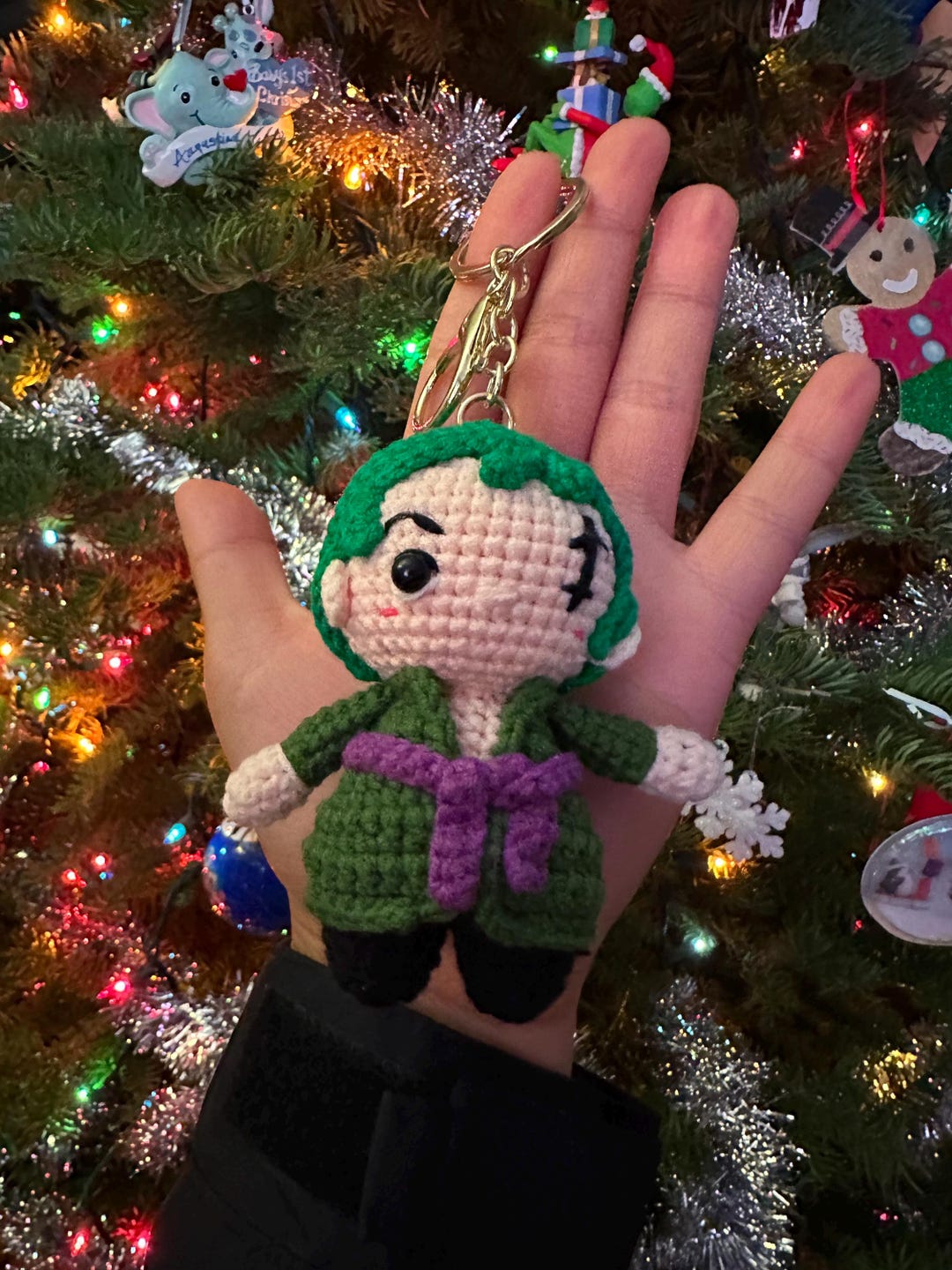 One Piece Zoro Keychain/ Crochet Keychain/cute Amigurumi Keychain ...