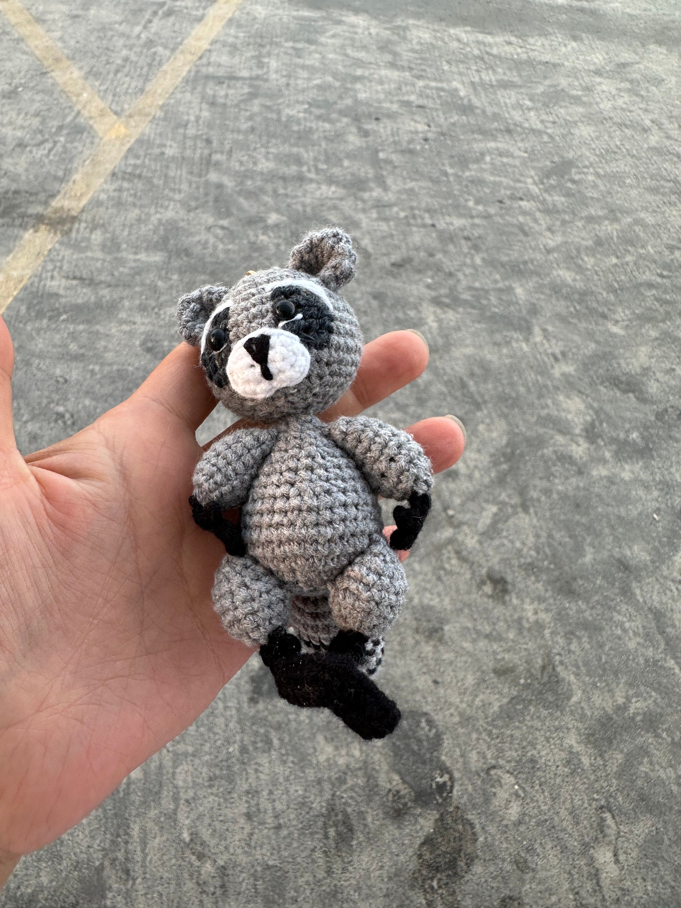 Raccoon Keychain/ Crochet Keychain/cute Amigurumi Keychain Handmade - Etsy