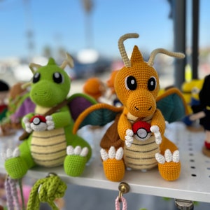 Shiny Dragonite Keychain/ Crochet Keychain/cute Keychain Handmade - Etsy