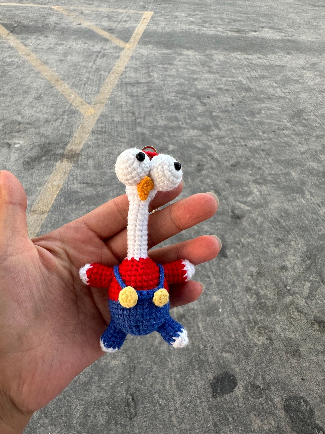 Mario Chicken Keychain/ Crochet Keychain/cute Amigurumi Keychain ...