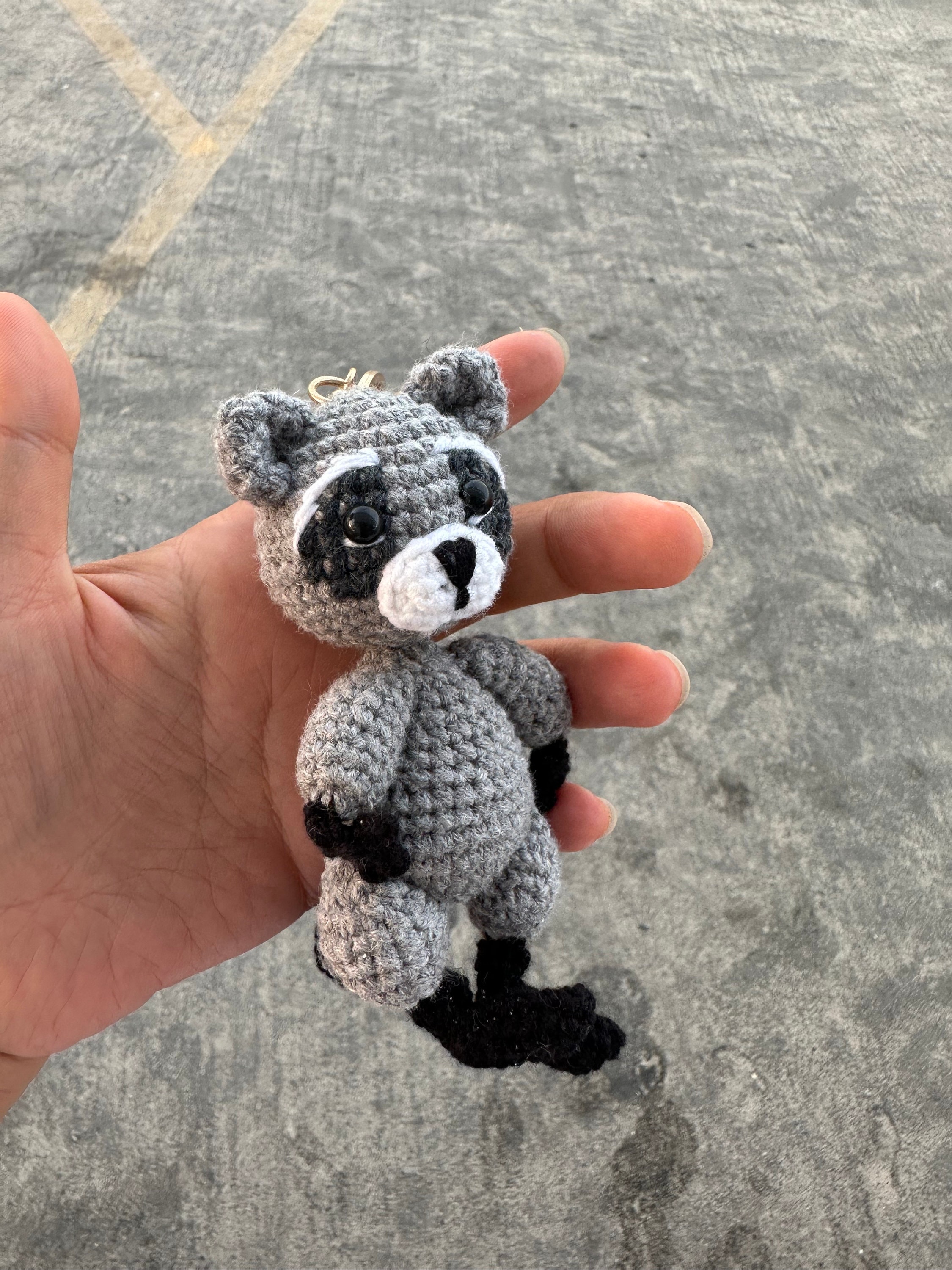 Raccoon Keychain/ Crochet Keychain/cute Amigurumi Keychain Handmade - Etsy