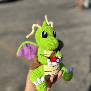 Shiny Dragonite Keychain/ Crochet Keychain/cute Keychain Handmade - Etsy