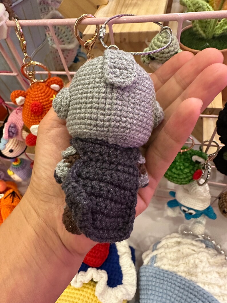 Mandalorian & Baby Yoda Grogu Keychain Crochet Keychain Handmade - Etsy