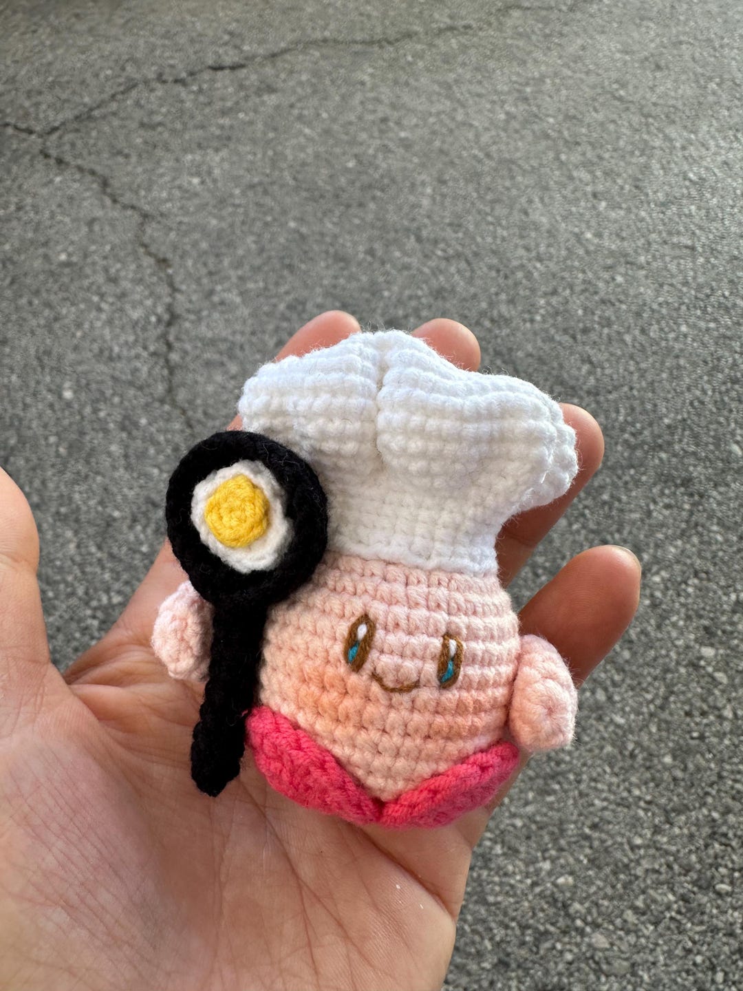 Chef Kirby Keychain/ Crochet Keychain/cute Amigurumi Keychain Handmade ...