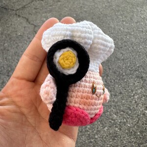 Chef Kirby Keychain/ Crochet Keychain/cute Amigurumi Keychain Handmade ...