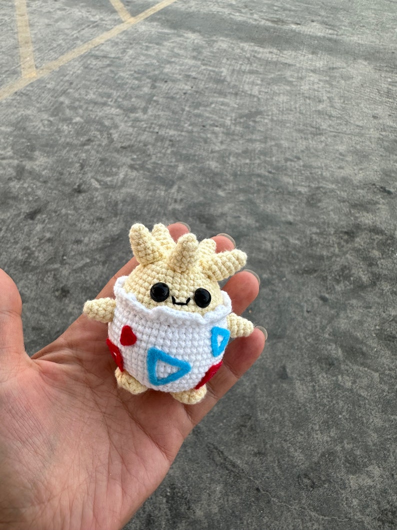 Togepi Keychain/ Crochet Keychain/cute Amigurumi Keychain Handmade - Etsy