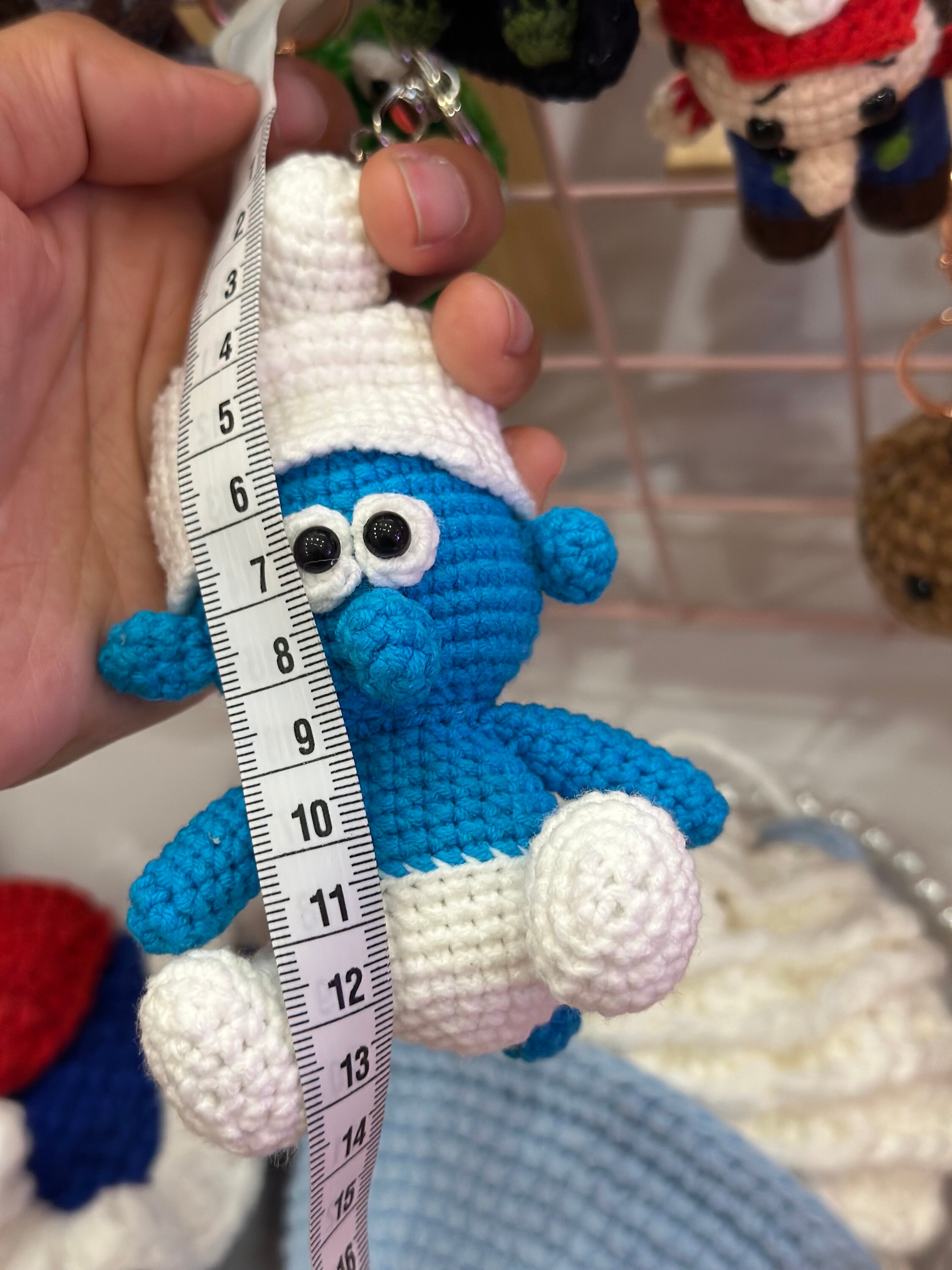 Smurfs Keychain Crochet Keychain Handmade - Etsy