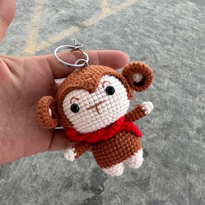 Baby Monkey Keychain/ Crochet Keychain/cute Amigurumi Keychain Handmade ...