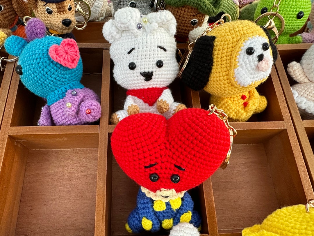 BT21 Keychain/ Crochet Keychain/cute Amigurumi Keychain Handmade - Etsy