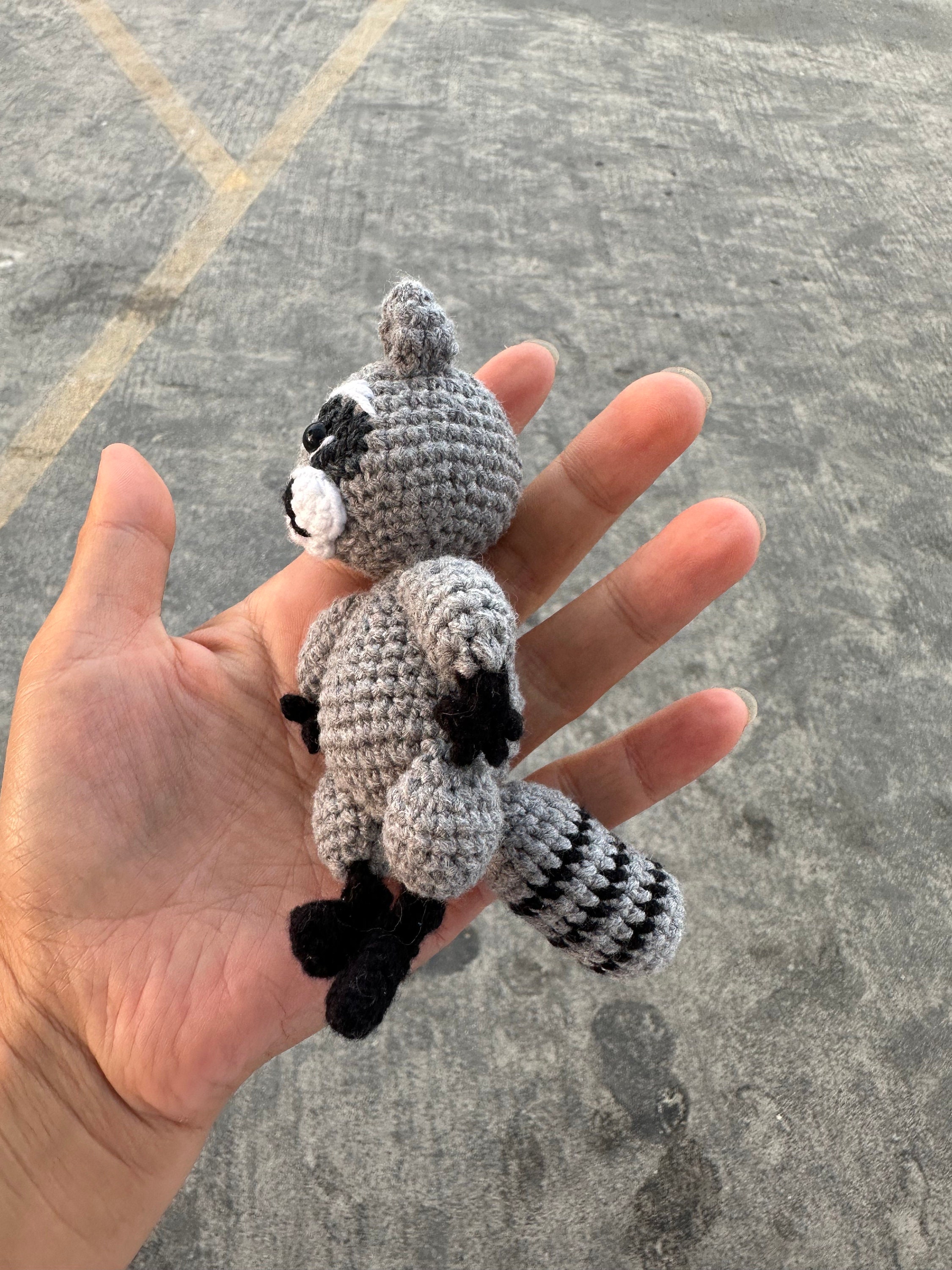 Raccoon Keychain/ Crochet Keychain/cute Amigurumi Keychain Handmade - Etsy