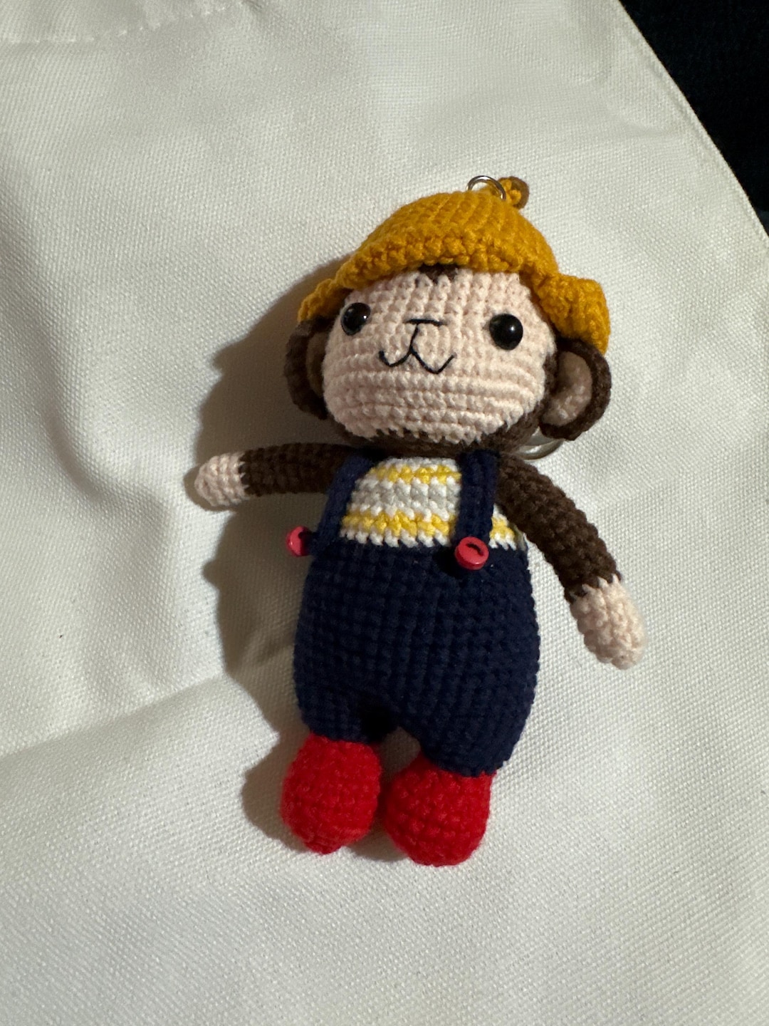 Curious George Monkey Keychain/ Crochet Keychain/cute Amigurumi ...