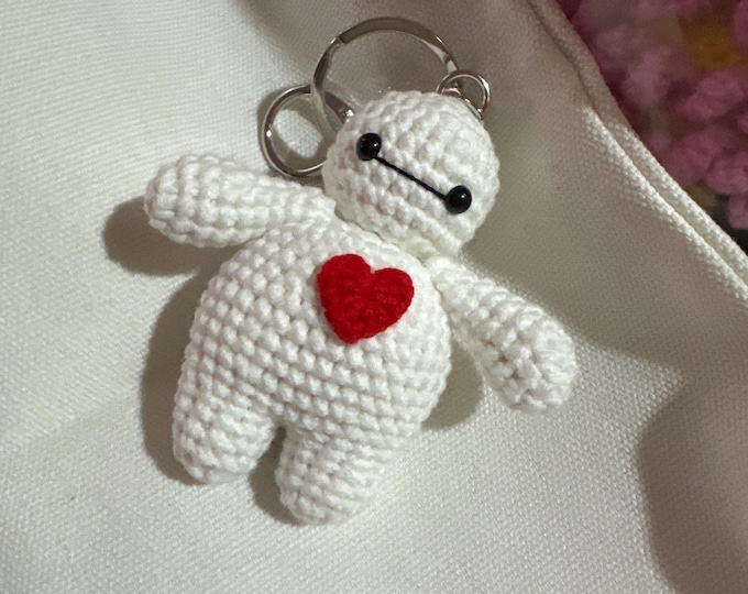 Bay Max Keychain/ Crochet Keychain/cute Amigurumi Keychain Handmade - Etsy