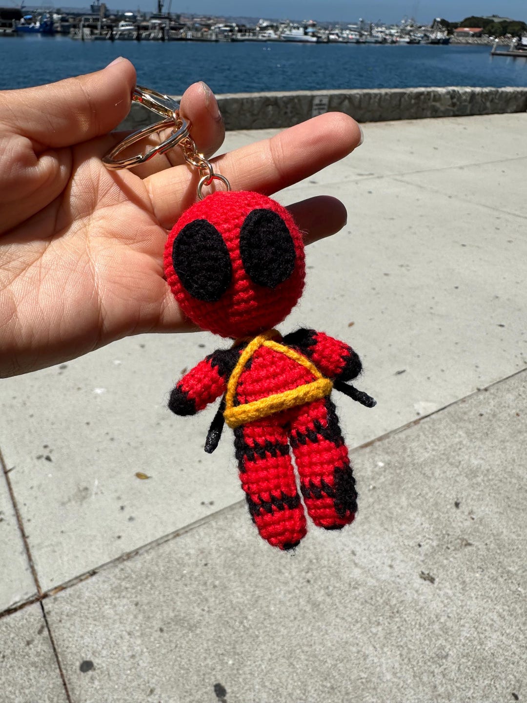 Deadpool Keychain/ Crochet Keychain /handmade - Etsy