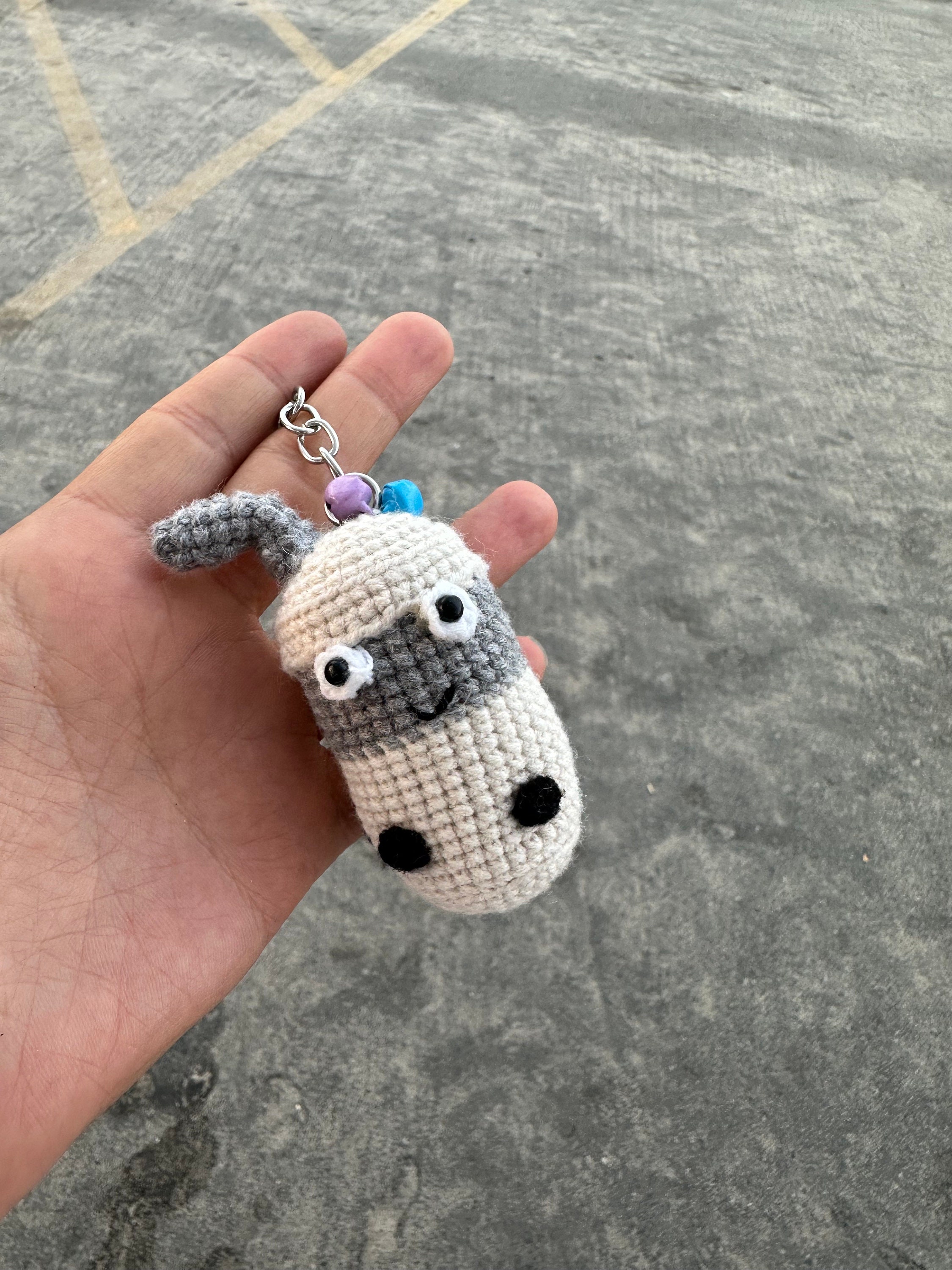 Taro Boba Tea Keychain/ Crochet Keychain/cute Amigurumi Keychain ...