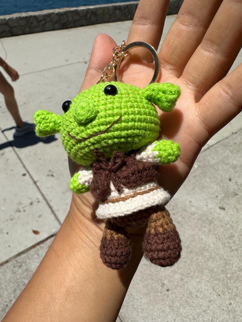 Shrek Keychain/ Crochet Keychain/cute Amigurumi Keychain Handmade - Etsy