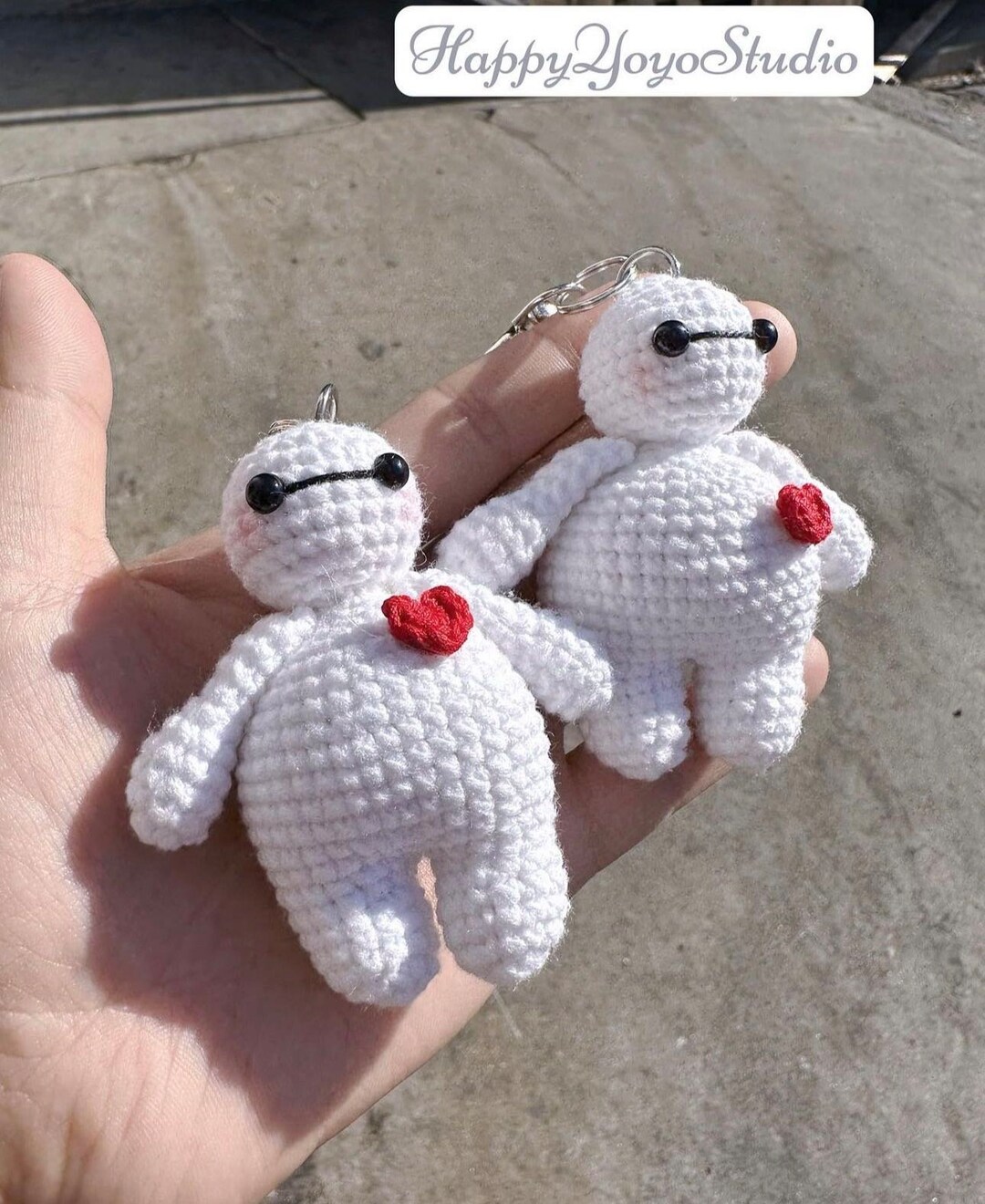 Cute Keychain/ Crochet Keychain/bay Max Keychain Handmade - Etsy