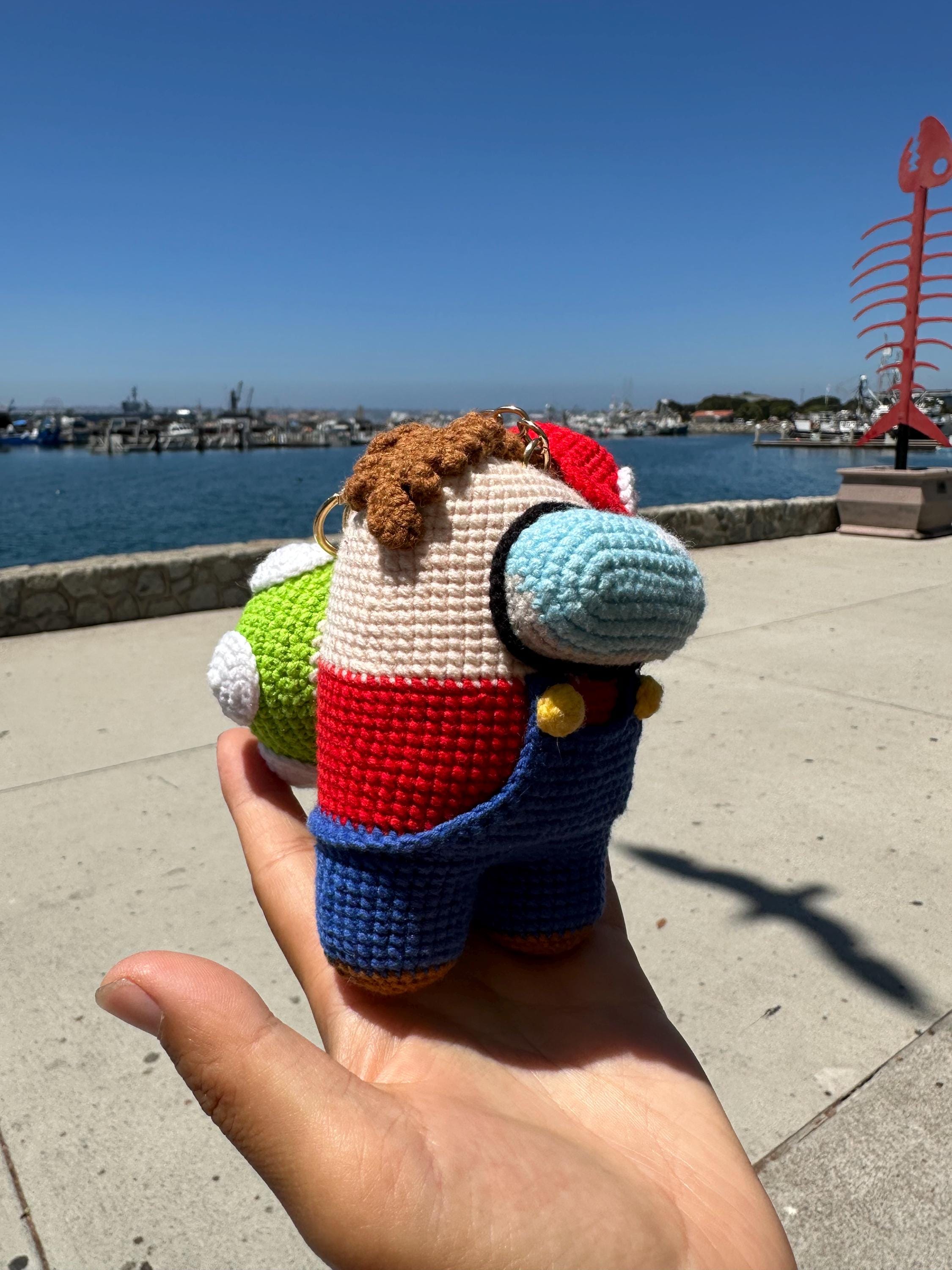 Amongus Mario Keychain/ Crochet Keychain/cute Amigurumi Keychain ...