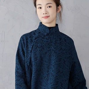 Cheongsam Dress Hanfu Style Blue Qipao Chinese Style Dress - Etsy