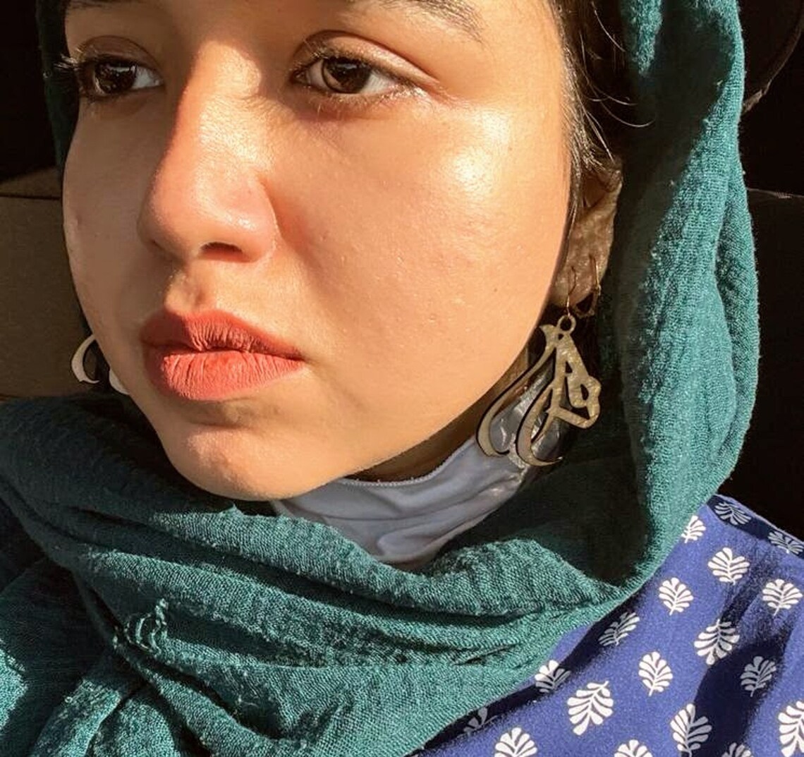 روح Ruh soul Arabic Calligraphy Wood Earrings - Etsy