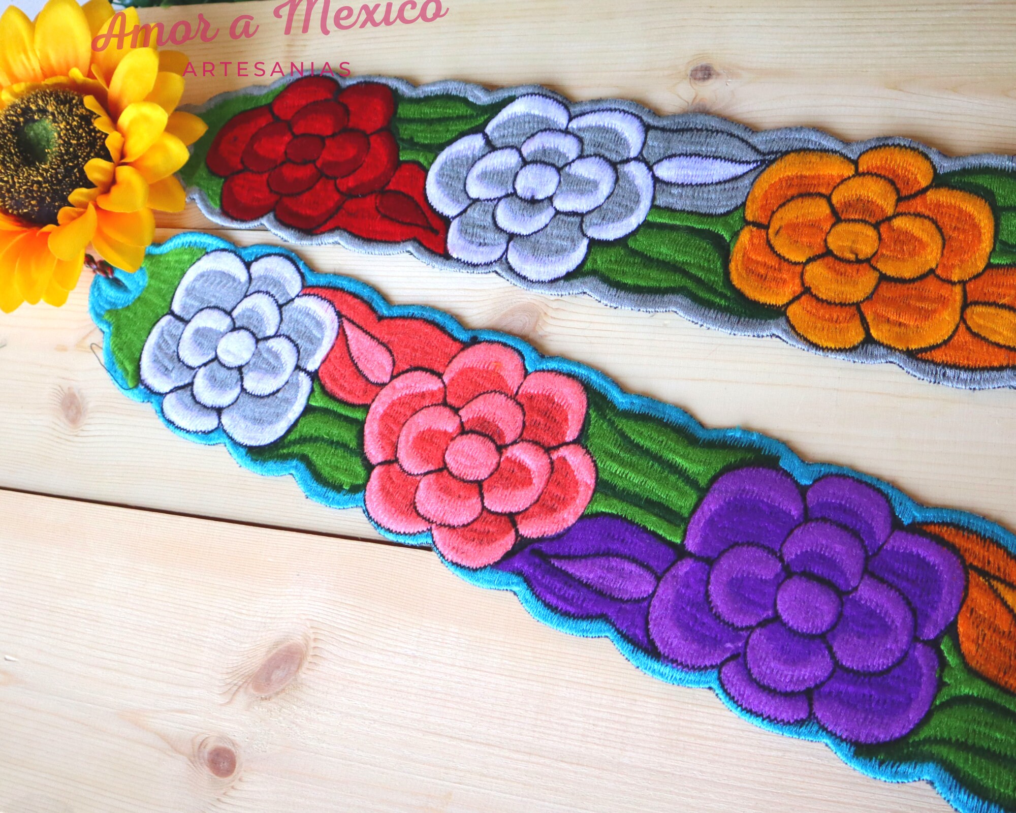 Mexican Embroidered Belt Floral Mexican Belt Traditional - Etsy